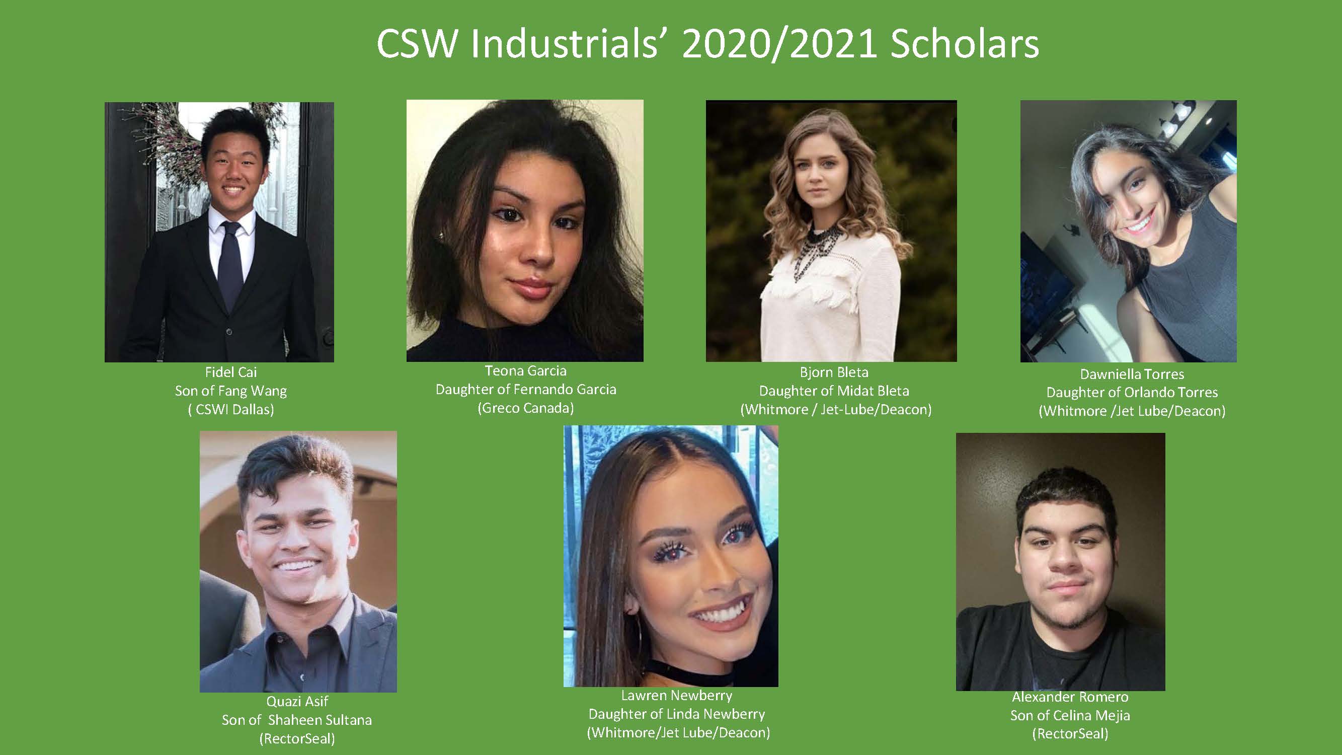 CSW Industrials, Inc. Scholarship Program